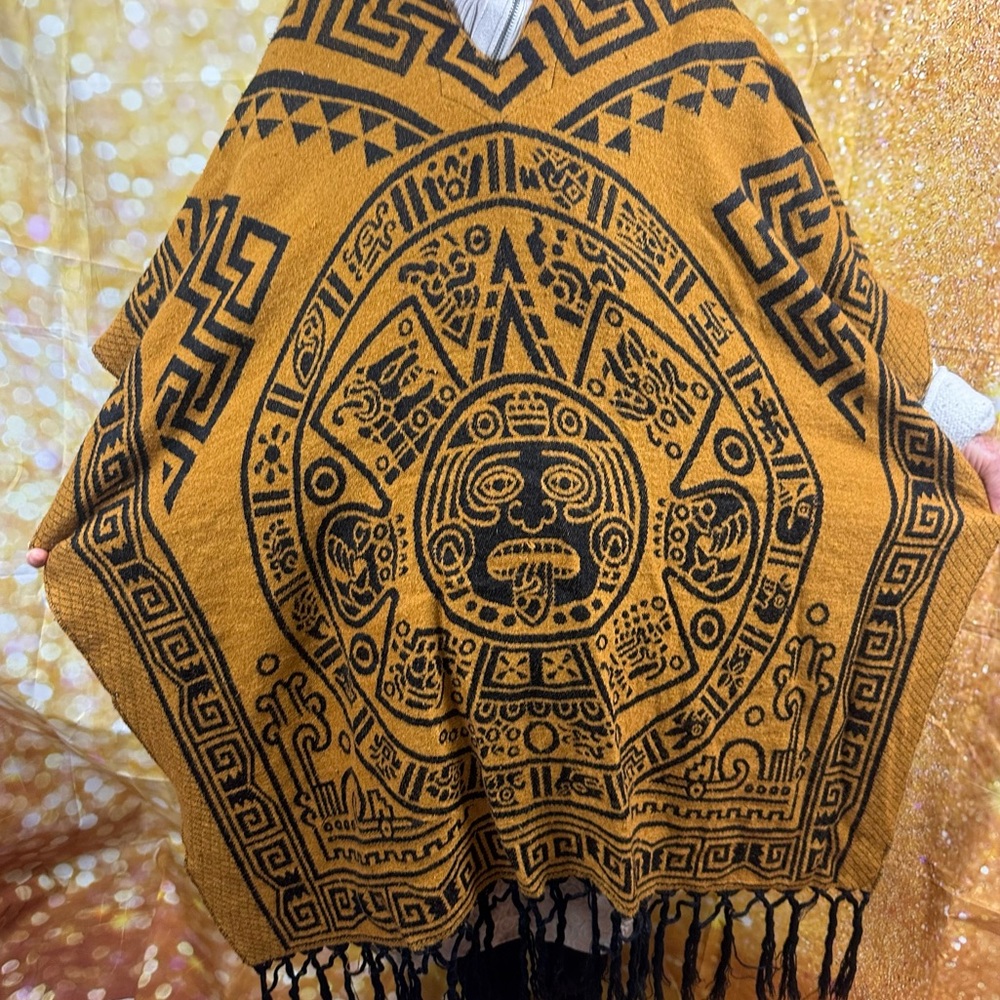 Poncho Mexican Azteca Calendars Design - Gem